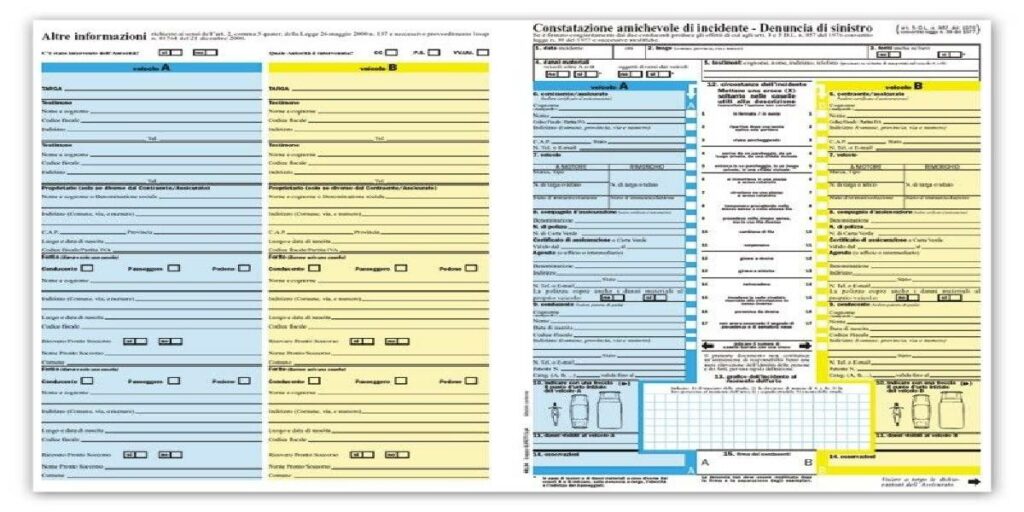 Valenza probatoria del modulo di constatazione amichevole di incidente ...